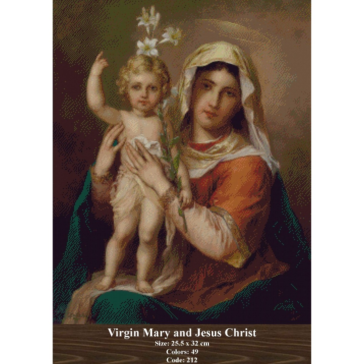 Gobelin Kit Virgin Mary and Jesus Christ