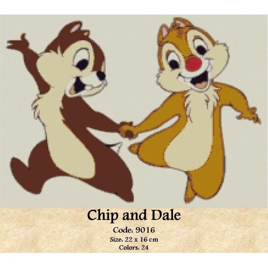Cross Stitch Model Chip and Dale